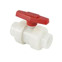 China PVC Transparent Double Union Ball Valve 1/2 to 2 Inch 150PSI Socket or Threaded for sale