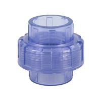 China Socket Thread Clear Transparent UPVC PVC Valve Union Fitting DN15 To DN100 for sale