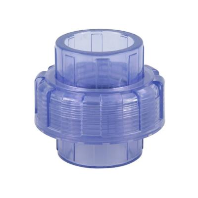 China Socket Thread Clear Transparent UPVC PVC Valve Union Fitting DN15 To DN100 for sale