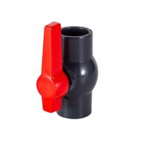 China 3/4 Inch 20mm PVC Butterfly Handle Ball Valve PN16 for Water Supply Irrigation for sale