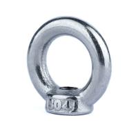 China DIN582 304 Stainless Steel M8 M10 M12 Lifting Eye Nut for Industrial Rigging for sale