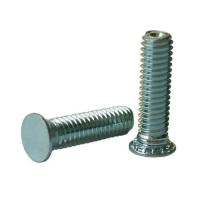 China Steel Round Flat Head Self Clinching Press Rivet PEM Studs Screw M4 x 10mm Zinc Plated for sale