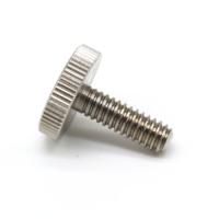 China M3 Stainless Steel Thumb Screw Knurled Fastener 12mm Length ISO Machined for sale