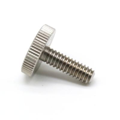 China M3 Stainless Steel Thumb Screw Knurled Fastener 12mm Length ISO Machined for sale
