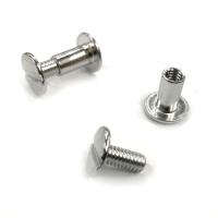 China Book Binding Post 6mm Chicago Screws Black Oxide Stainless Steel Set for sale