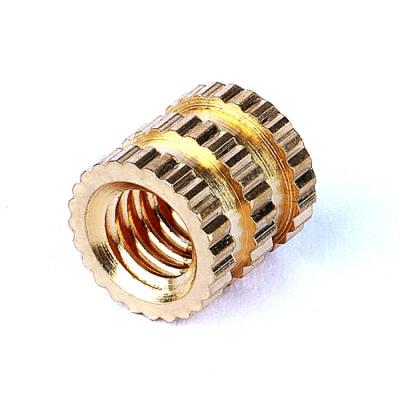 China Customized Threaded Brass Knurled Insert Nut For Plastics for sale