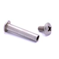 China OEM Stainless Steel Cross Flat Pan Head Binding Chicago Screws M3 M4 4mm 25mm for sale