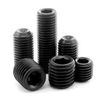China Iso4029 Black Plating Hexagon Socket Set Screws Alloy Steel Fasteners for sale