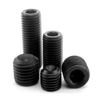 China Iso4029 Black Plating Hexagon Socket Set Screws Alloy Steel Fasteners for sale
