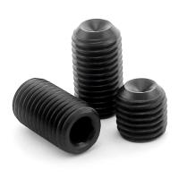 China Iso4029 Black Plating Hexagon Socket Set Screws Alloy Steel Fasteners for sale