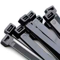 China PA66 10'' Black Nylon Cable Tie 5mm Soft Touch Low Profile Nylon Cable Tie for sale