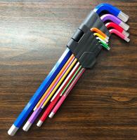 China 1.5mm-10mm L Type Ball End Allen Wrench Set Metric Long Hex Key 9 Piece for sale