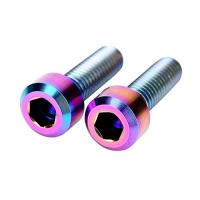 China M8 X 12 GR5 Rainbow Color Titanium Allen Screw With Nylon Patch for sale