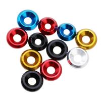 China M16 15mm Id Small Colorful Anodizing Metric Aluminum Countersunk Washer Ring for sale