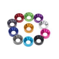 China M16 15mm Id Small Colorful Anodizing Metric Aluminum Countersunk Washer Ring for sale