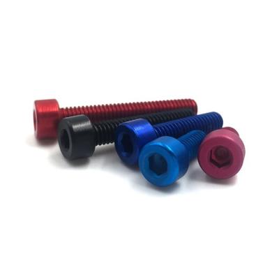 China DIN 912 M5 Aluminum Alloy 6061 Inner Hexagon Socket Screws Anodized M2-M10 for sale