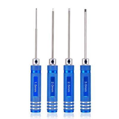 China Titanium Plating 1/8 Inch Hex Screwdriver Bits Set For RC Car for sale