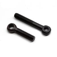 China 12.9 Grade M8 x 60mm Zinc Carbon Steel Metric Eye Bolts DIN444 Black for sale