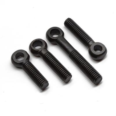 China 12.9 Grade M8 x 60mm Zinc Carbon Steel Metric Eye Bolts DIN444 Black for sale