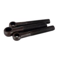 China 12.9 Grade M8 x 60mm Zinc Carbon Steel Metric Eye Bolts DIN444 Black for sale