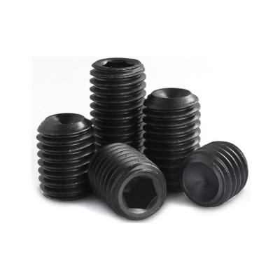 China DIN 916 Cup Point HDG Black Hex Socket Set Screws M1.4 M24 for sale