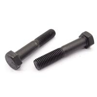 China M6 DIN 931 Black Hex Bolts and Nuts Carbon Steel Class 8.8 Metric Thread for sale