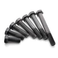 China M6 DIN 931 Black Hex Bolts and Nuts Carbon Steel Class 8.8 Metric Thread for sale