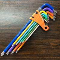 China 9pcs Long Short Arm Torx Head Metric Allen Key Set Rainbow Multicolor for sale