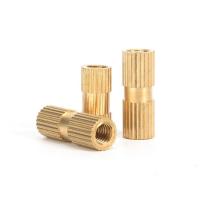 China DIN Standard M4 1 2 Inch Brass Knurled Nut For Plastic for sale