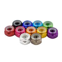 China Color Anodized Aluminum Flange Nylon Lock Nut 5/8-18 Thread M2 to M10 for RC for sale