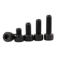 China DIN 933 Grade 8.8 M8 Cylindrical Head Screw Black Zinc Plated Hex Socket for sale