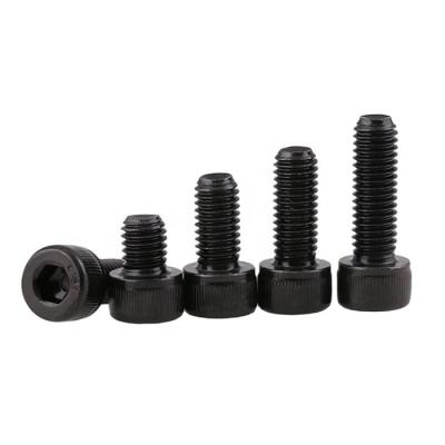 China DIN 933 Grade 8.8 M8 Cylindrical Head Screw Black Zinc Plated Hex Socket for sale
