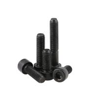 China DIN 933 Grade 8.8 M8 Cylindrical Head Screw Black Zinc Plated Hex Socket for sale