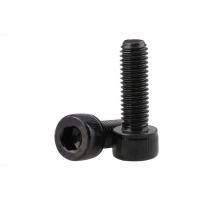 China DIN 933 Grade 8.8 M8 Cylindrical Head Screw Black Zinc Plated Hex Socket for sale