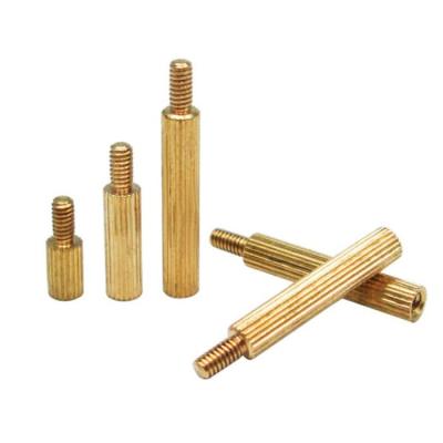 China Male Female Round Brass M2 Knurled Standoff Anodized for sale
