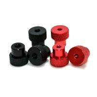 China 1/4-20 Colorful Aluminum Knurled Nut with Collar Anodized M3 M4 M6 M8 Custom for sale