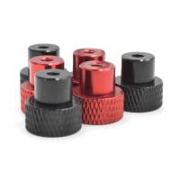 China 1/4-20 Colorful Aluminum Knurled Nut with Collar Anodized M3 M4 M6 M8 Custom for sale