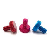 China 8/32 Anodized Aluminum Knurled Shoulder Thumb Screw 3/4