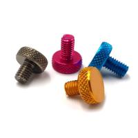 China 8/32 Anodized Aluminum Knurled Shoulder Thumb Screw 3/4