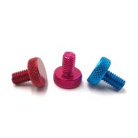 China 8/32 Anodized Aluminum Knurled Shoulder Thumb Screw 3/4