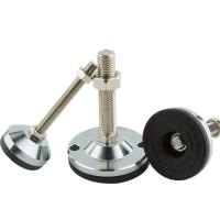China Stainless Steel 304 Adjustable Leveling Feet 1/4-20 Thread Heavy Duty Furniture Support Base 20-102mm for sale