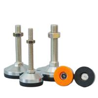 China Stainless Steel 304 Adjustable Leveling Feet 1/4-20 Thread Heavy Duty Furniture Support Base 20-102mm for sale