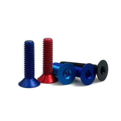 China Custom Anodized Aluminum DIN 7991 Hex Countersunk Head Machine Screw M2-M10 for RC Toys for sale