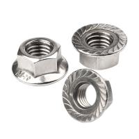 China Din 6923 Grade 8 Stainless Steel M8 Flange All Metal Self Locking Nut for sale