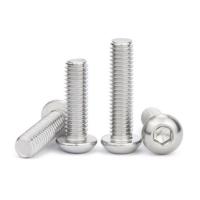 China ISO7380 Stainless Steel M3 M4 Torx With Pin Button Head Hex Drive Screws 6mm 20mm for sale