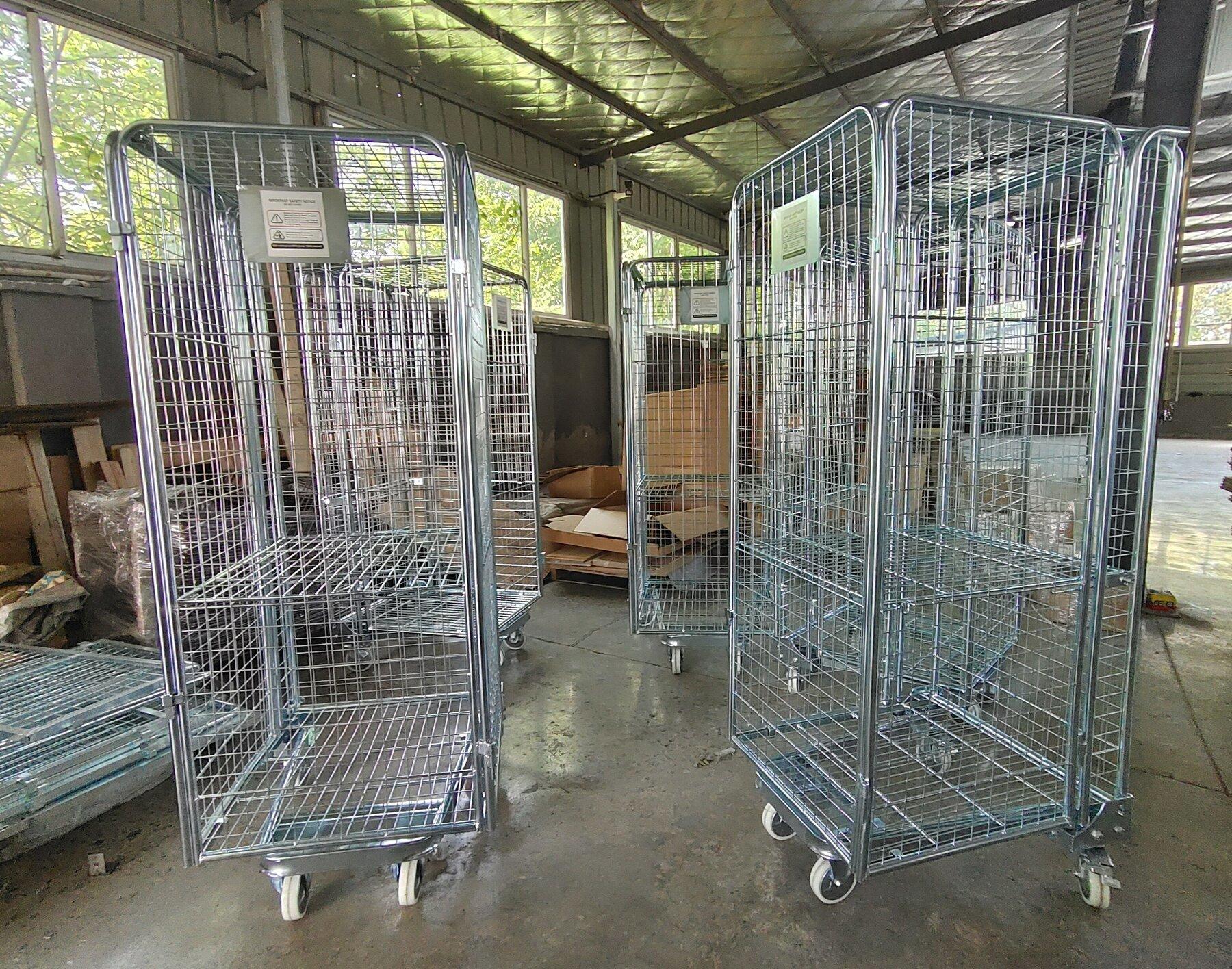 Warehouse material handling trolley