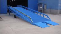 China Mobile Hydraulic Ramp with 8000KG Loading Capacity Adjustable Height 1.0-1.8m and Anti-skid Deck for Forklift Loading for sale