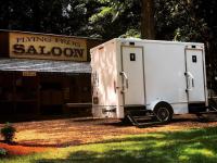 China Customized Mobile Outdoor Toilet Trailer With 2 Bathrooms For Camping for sale