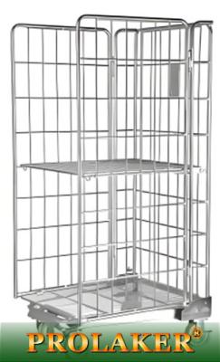 China Q235 Steel warehouse roll cage Logistics Trolleys for sale