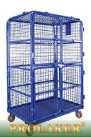 China Foldable L Shaped Warehouse Roll Cage 500kg Load Space Saving Material Turnover Cage for sale